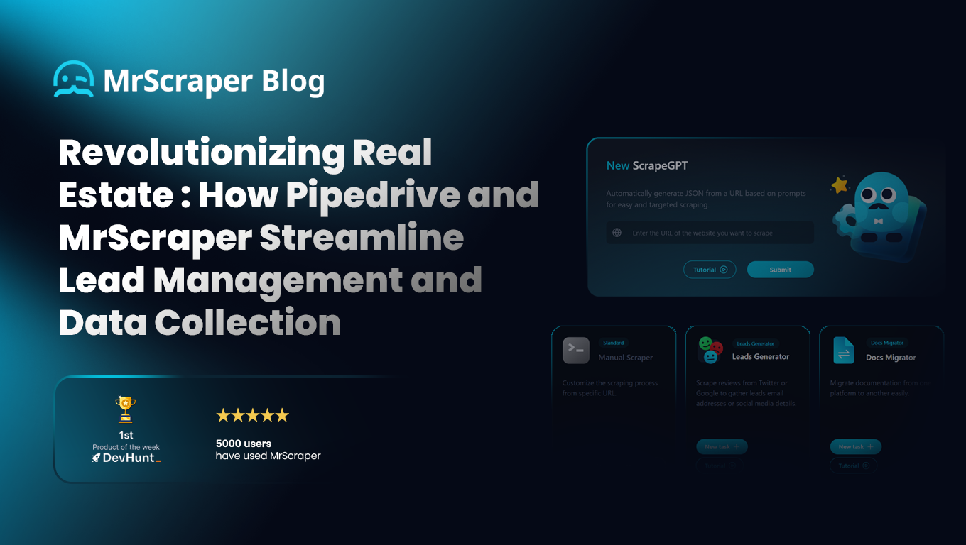 Revolutionizing Real Estate: How Pipedrive and MrScraper Streamline Lead Management and Data ...