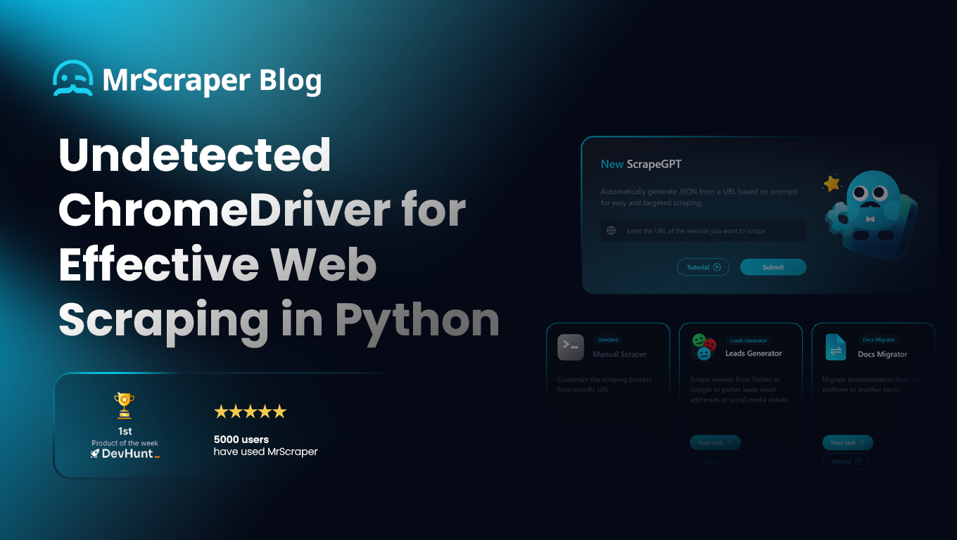 Undetected ChromeDriver for Effective Web Scraping in Python