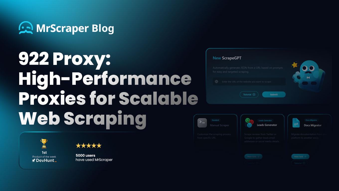 922 Proxy: High-Performance Proxies for Scalable Web Scraping