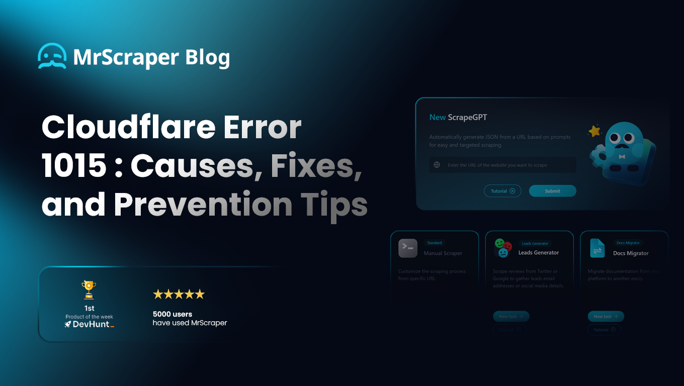 Cloudflare Error 1015: Causes, Fixes, and Prevention Tips