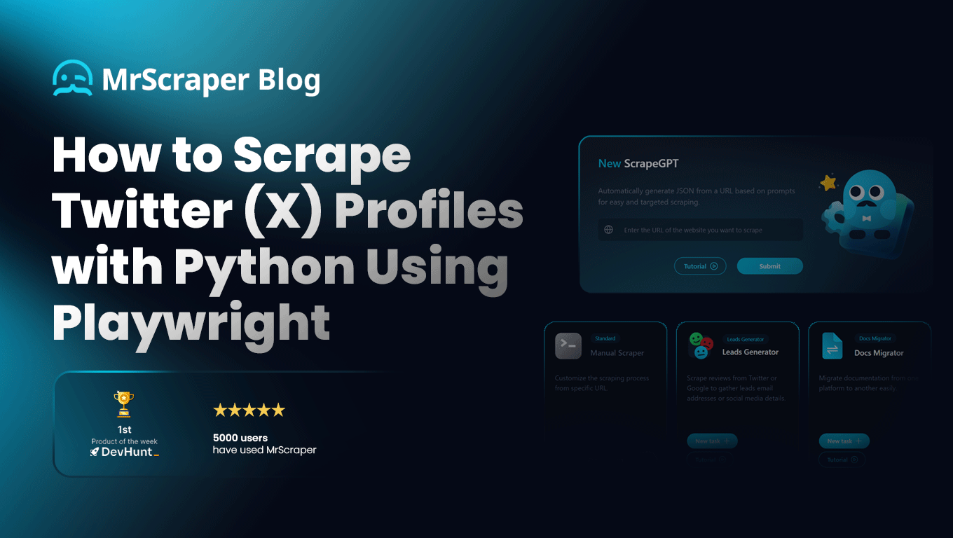 How to Scrape Twitter (X) Profiles with Python Using Playwright